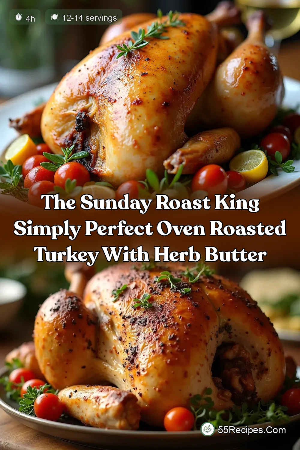 The Sunday Roast King Simply Perfect Oven Roasted Turkey…